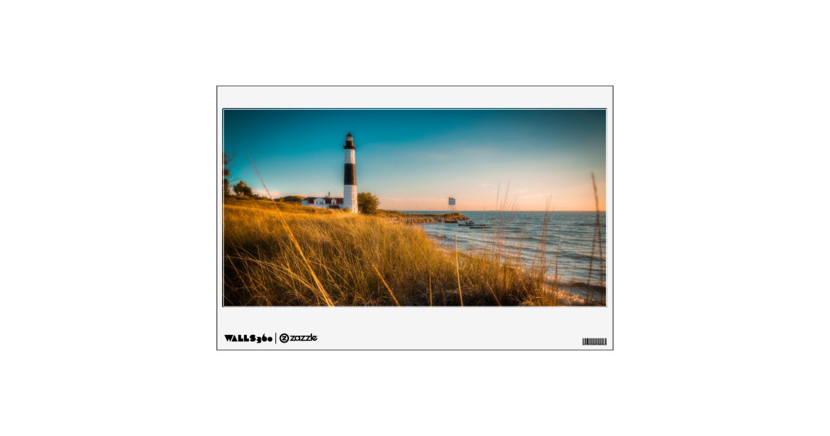 Lighthouses | Big Sable Lighthouse Ludington, MI Wall Decal | Zazzle