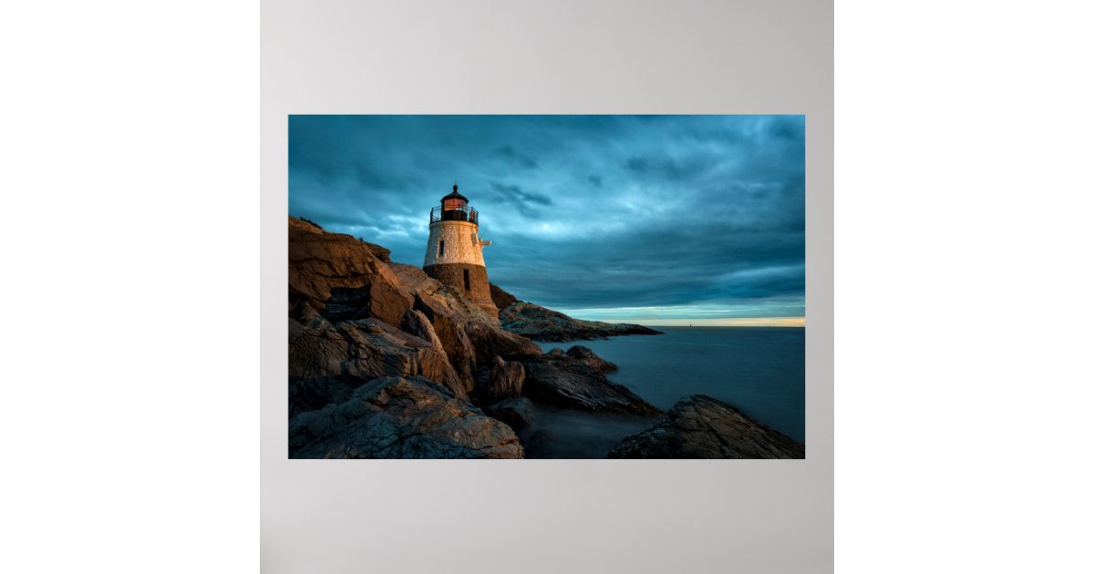 Lighthouses | Castle Hill Lighthouse Poster | Zazzle