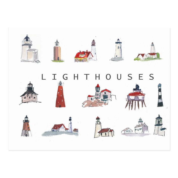 Lighthouses Collection Postcard | Zazzle.com