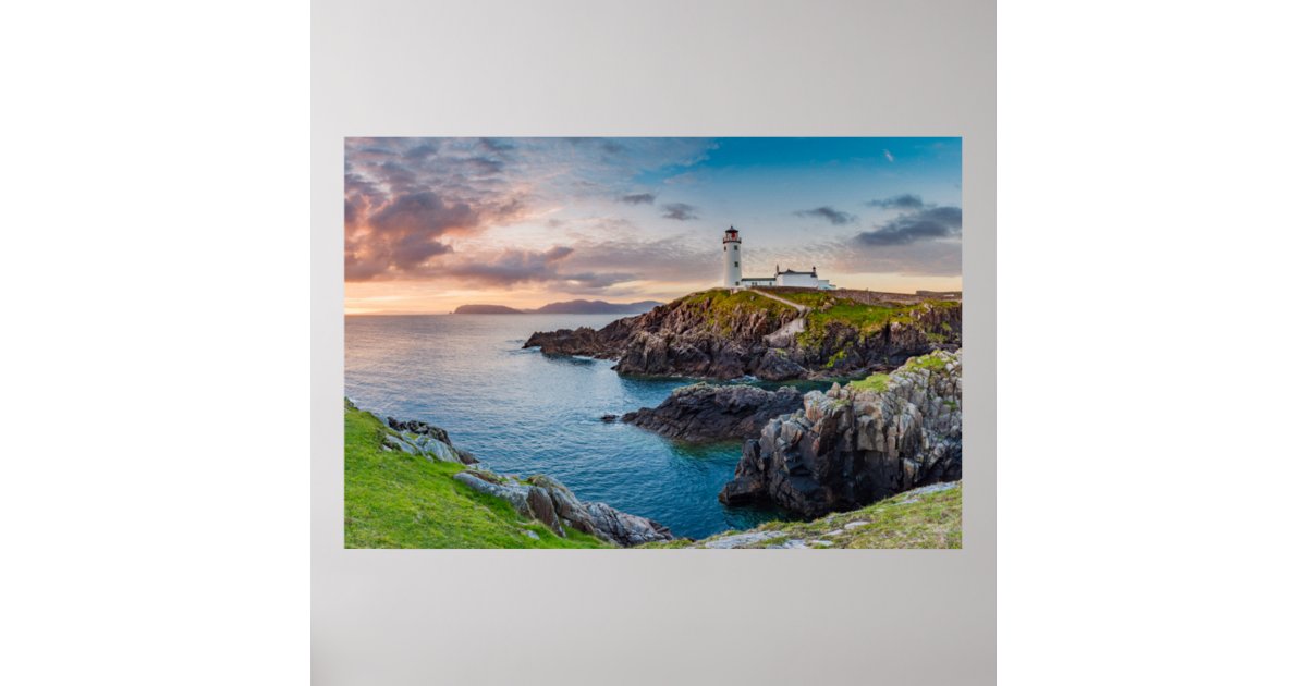 Lighthouses | Fanad Head Lighthouse Ireland Poster | Zazzle