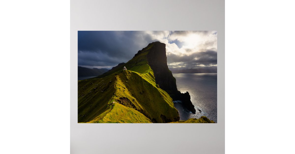 Lighthouses | Faroe Islands Denmark Poster | Zazzle