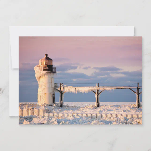 Lighthouses | Lake Michigan Lighthouse Thank You Card | Zazzle