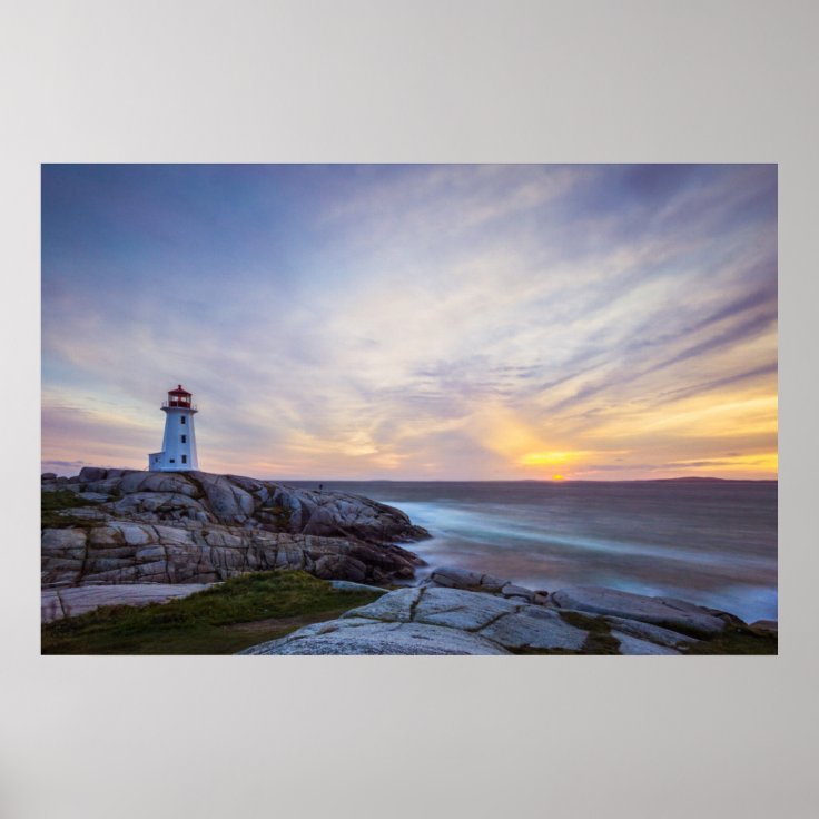 Lighthouses | Peggy's Cove Lighthouse Nova Scotia Poster | Zazzle