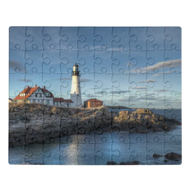 Lighthouses | Portland Head Light Lighthouse Jigsaw Puzzle | Zazzle