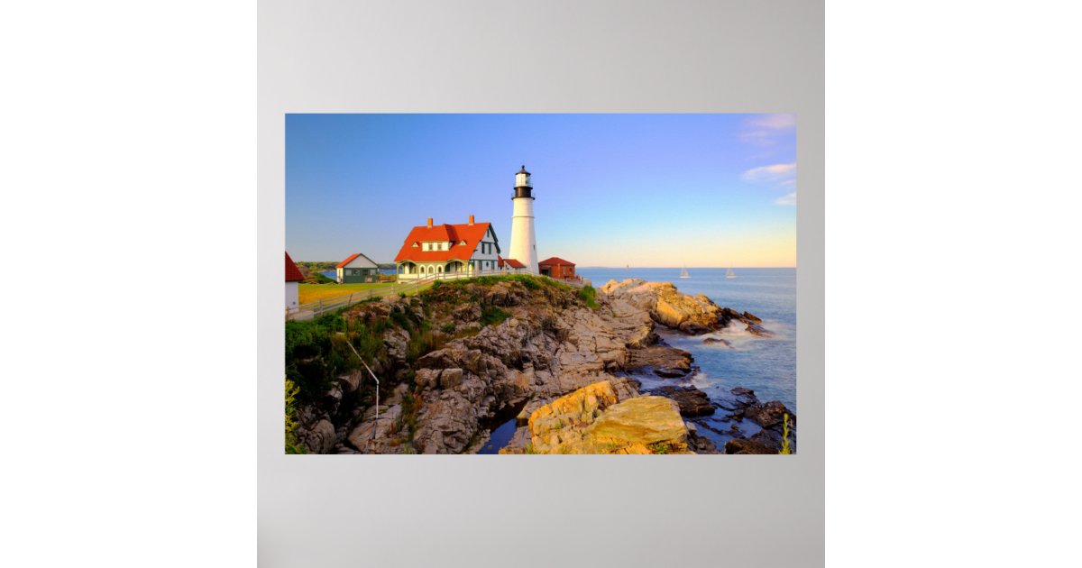 Lighthouses | Rockport Lighthouse Maine Poster | Zazzle