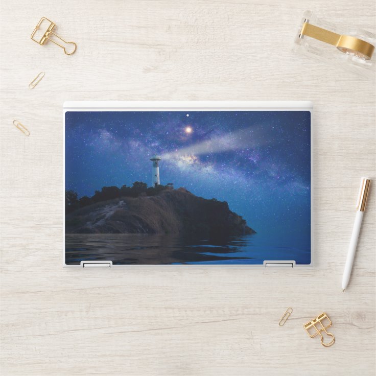 Lighthouses | Starry Night Lighthouse HP Laptop Skin | Zazzle