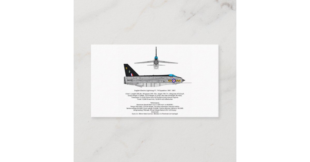 Lighting Fighter Jet Business Card | Zazzle
