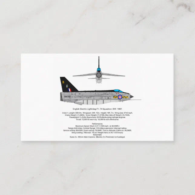 Lighting Fighter Jet Business Card | Zazzle