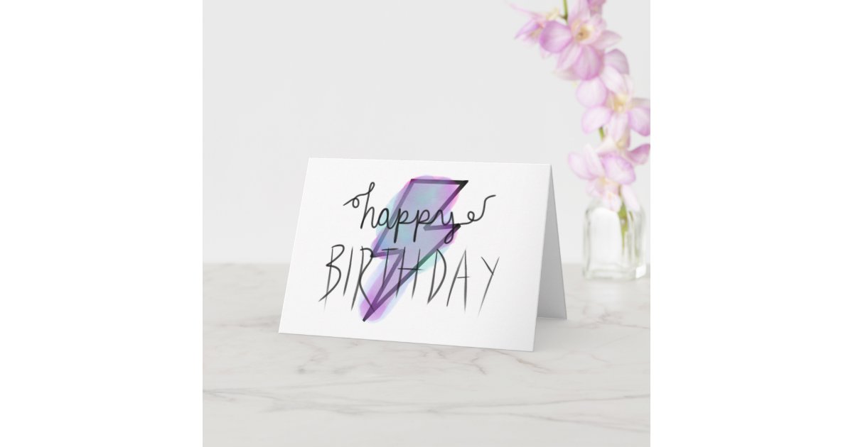 Lightning Birthday Card | Zazzle