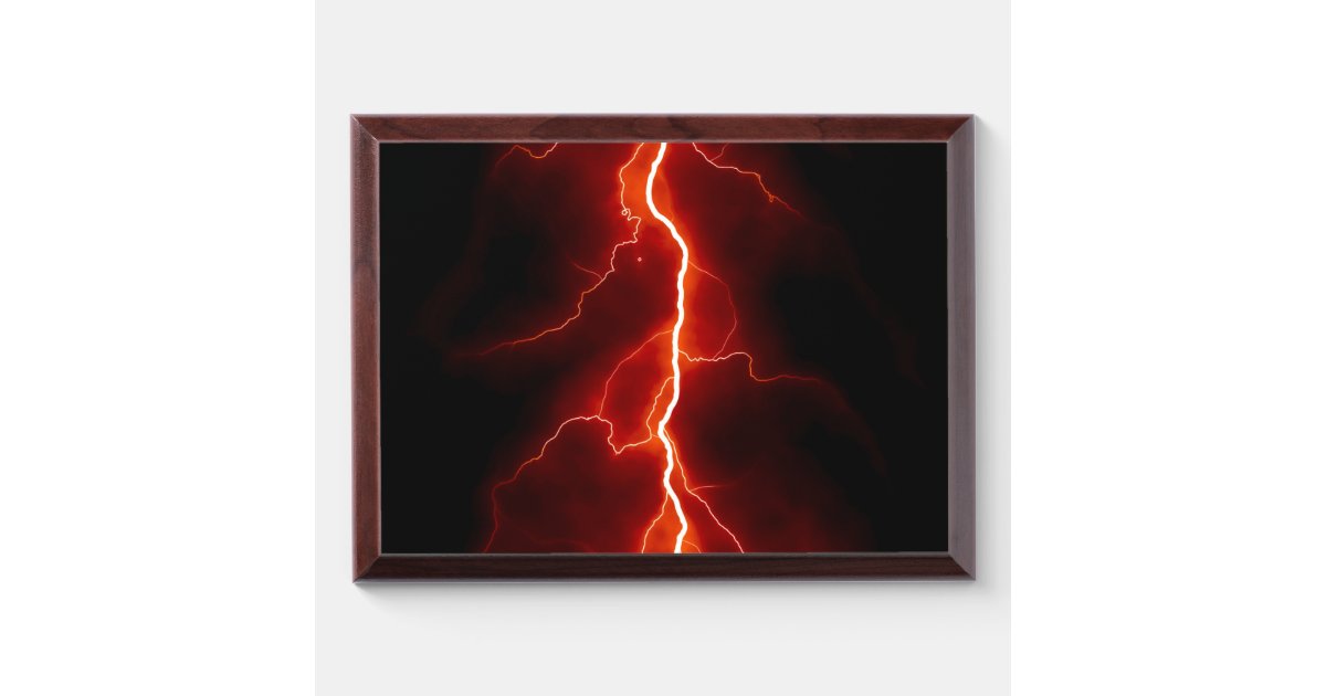Lightning Bolt Award Plaque | Zazzle