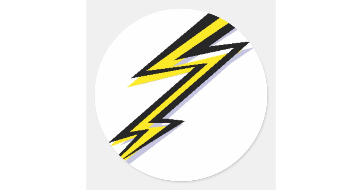Lightning Bolt! Classic Round Sticker | Zazzle
