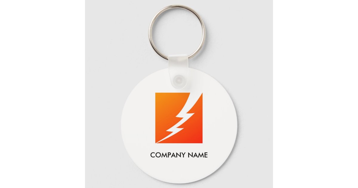 Lightning Bolt Customizable Keychain | Zazzle