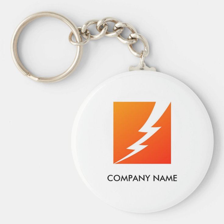 Lightning Bolt Customizable Keychain | Zazzle