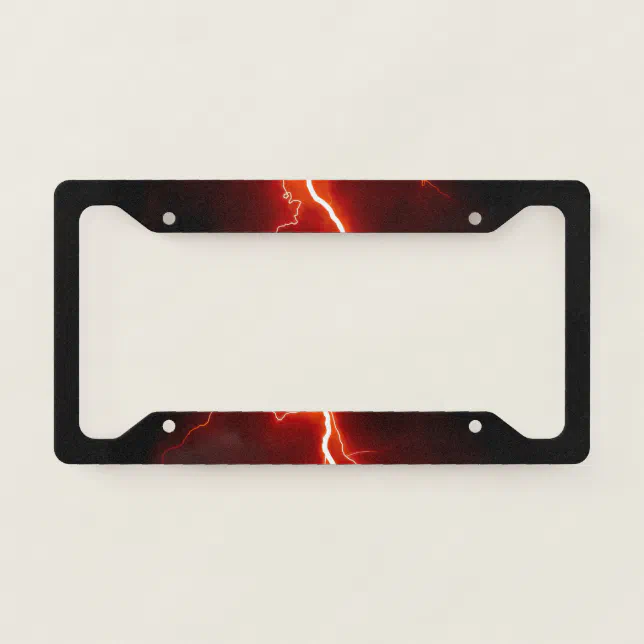 Lightning Bolt License Plate Frame | Zazzle