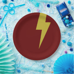 Lightning Bolt Paper Plates | Zazzle