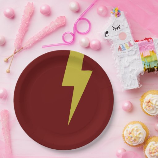 Lightning Bolt Paper Plates | Zazzle