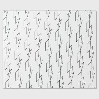 lightning bolt wrapping paper | Zazzle