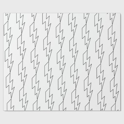 lightning bolt wrapping paper | Zazzle