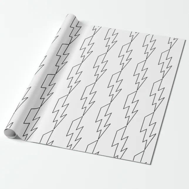lightning bolt wrapping paper | Zazzle