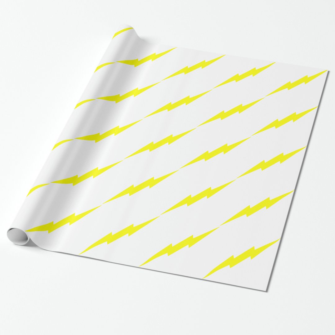 Lightning Bolt Wrapping Paper | Zazzle