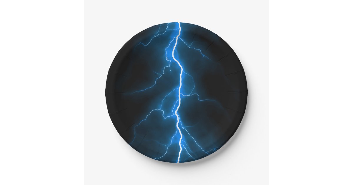 Lightning Bolts Paper Plates | Zazzle