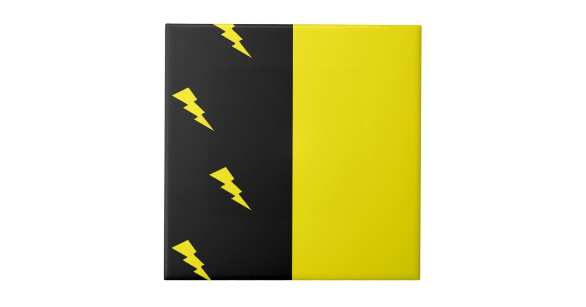 Lightning bolts pattern ceramic tile | Zazzle