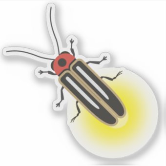 Lightning Bug Firefly Sticker | Zazzle