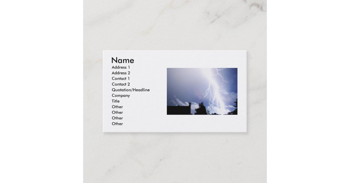 Lightning Business Card | Zazzle