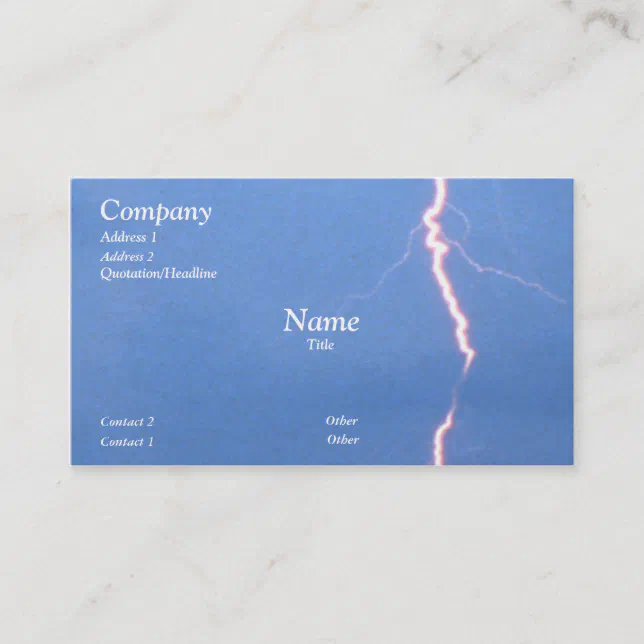 Lightning Business Card | Zazzle