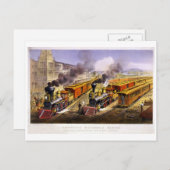 Lightning Express: An American Train Scene Postcard | Zazzle