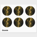 Lightning Flash Classic Round Sticker | Zazzle