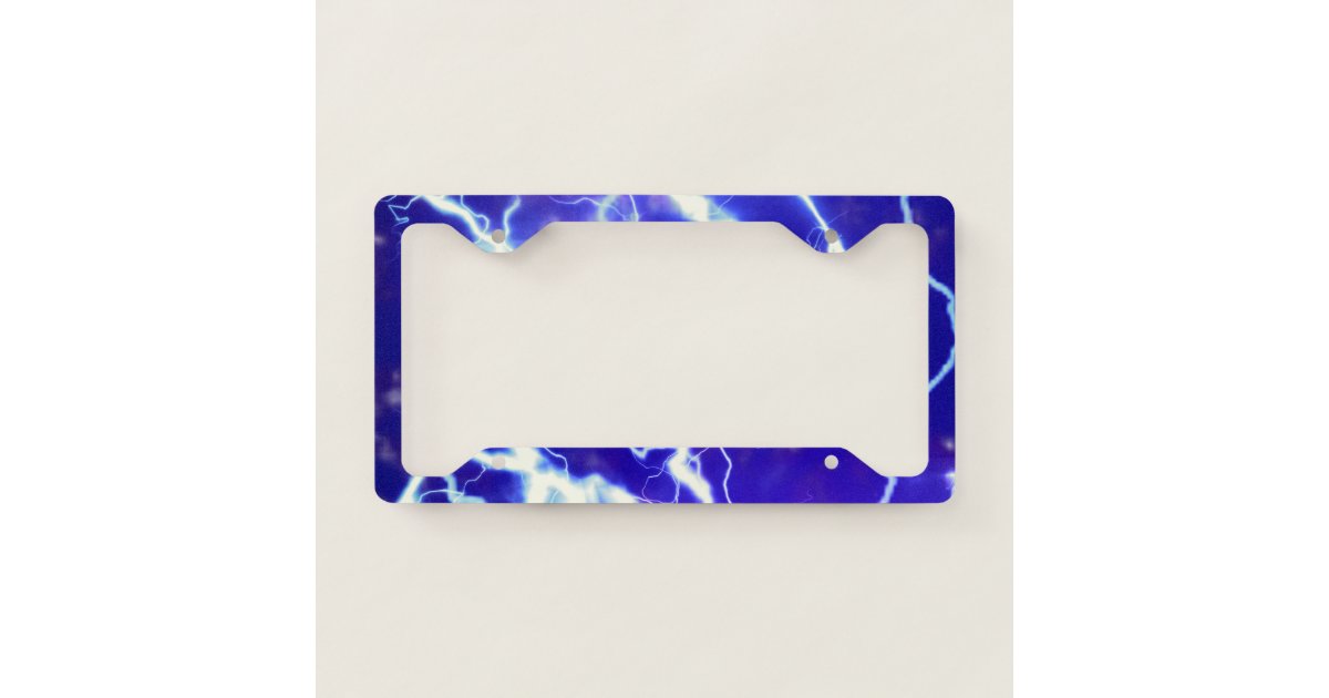 Lightning license plate license plate frame | Zazzle