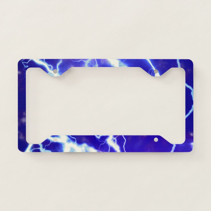 Lightning license plate license plate frame | Zazzle