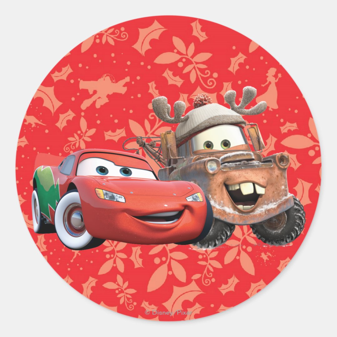 Lightning & Mater Classic Round Sticker | Zazzle