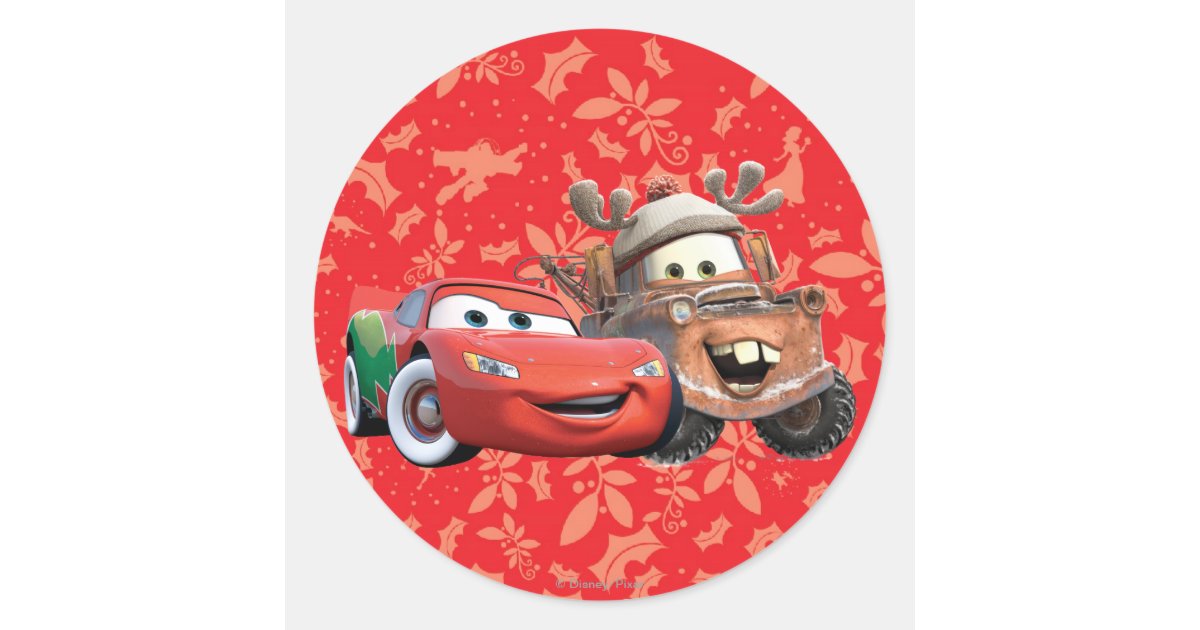 Lightning & Mater Classic Round Sticker | Zazzle