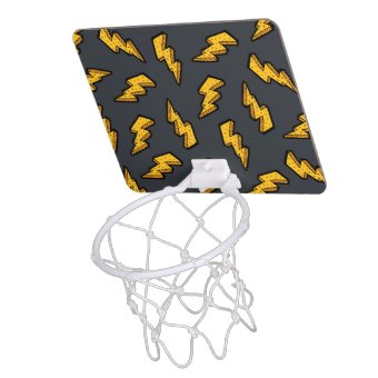 Lightning Pattern Mini Basketball Hoop | Zazzle