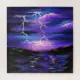 Lightning Strike At Night Over A River - Drawing Jigsaw Puzzle | Zazzle