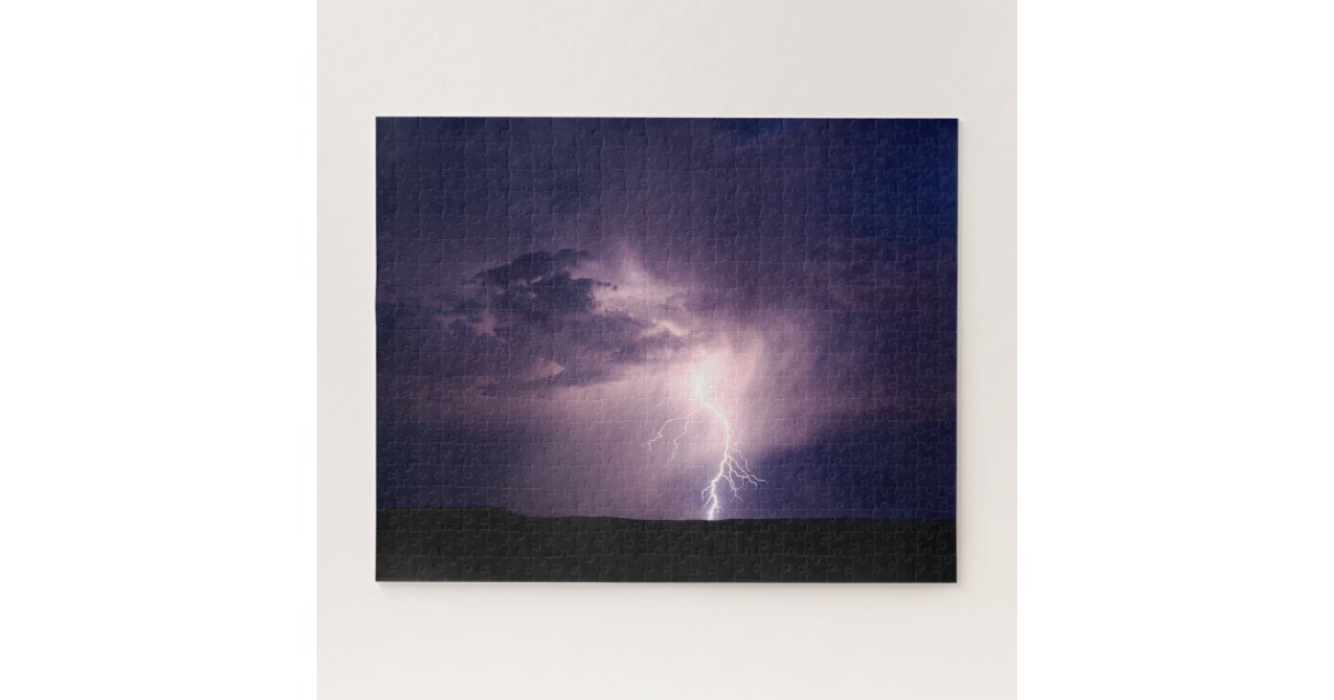 Lightning Strike Photo Jigsaw Puzzle | Zazzle