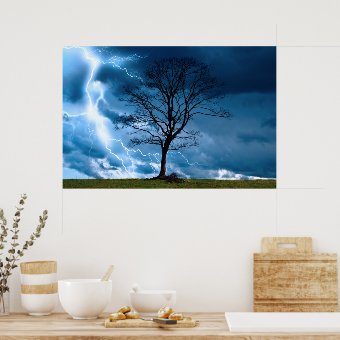 Lightning Strike Poster | Zazzle