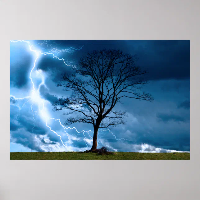 Lightning Strike Poster | Zazzle
