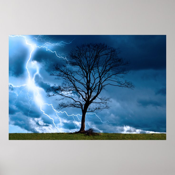 Lightning Strike Poster | Zazzle