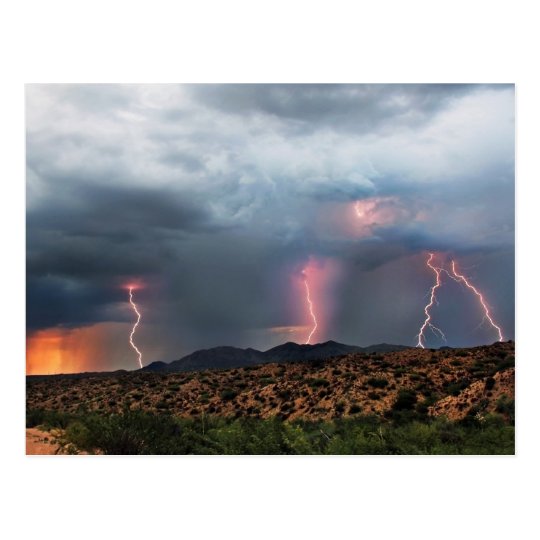 Lightning triple strike. postcard | Zazzle.com