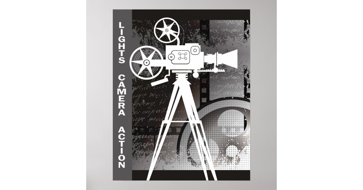 Lights, Camera, Action 16x20 Poster | Zazzle