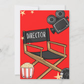 Lights Camera Action Birthday Invitation Card | Zazzle