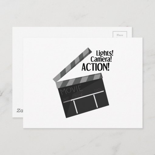 Lights Camera Action Postcard | Zazzle