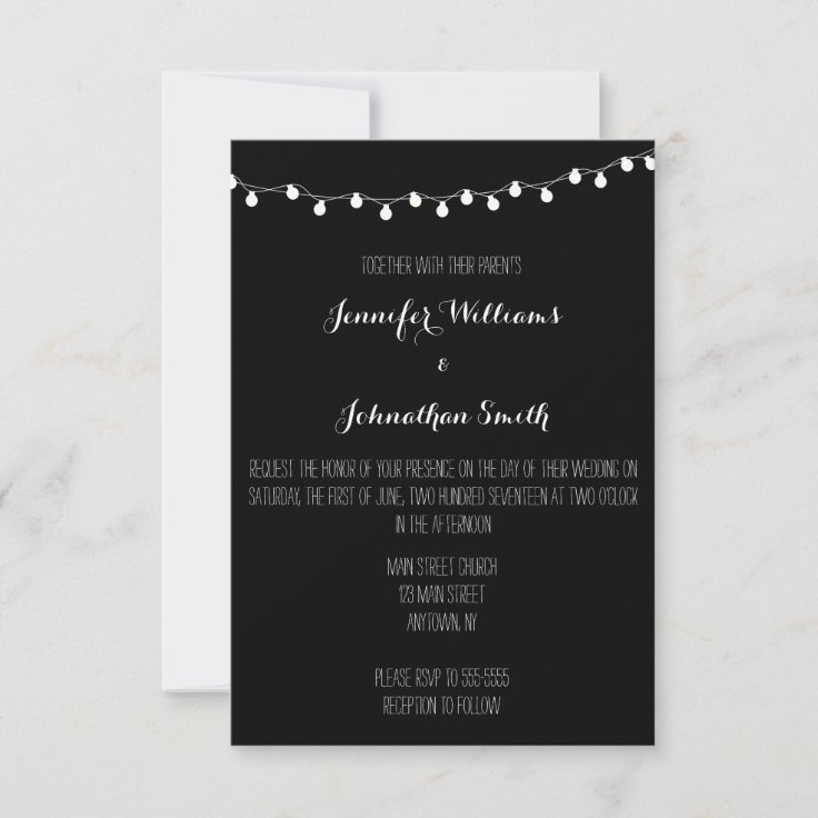 Lights Modern Wedding Invitations | Zazzle