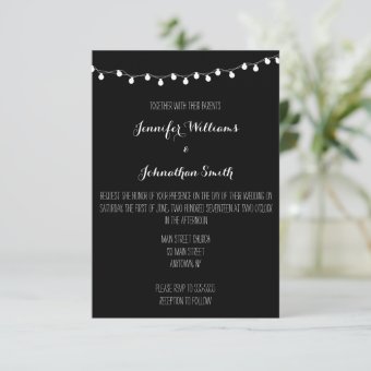 Lights Modern Wedding Invitations | Zazzle