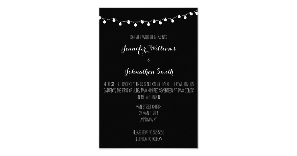 Lights Modern Wedding Invitations | Zazzle.com