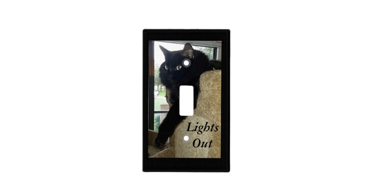 Lights Out Cat Light Switch Cover | Zazzle