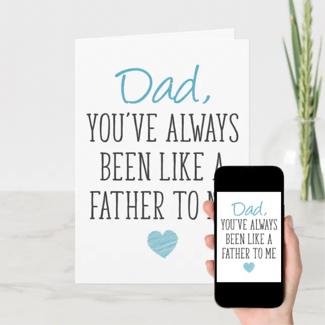 Like A Father To Me, Father's Day Card | Zazzle